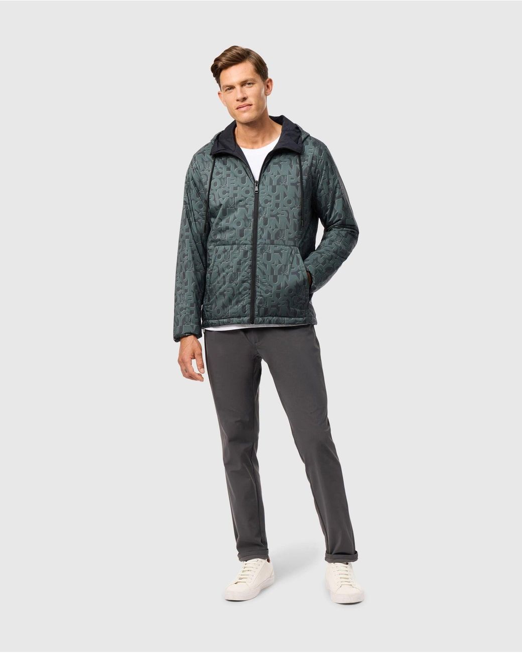 Psycho Bunny Southworth Reversible Padded Hooded Jacket in Blue for Men ...