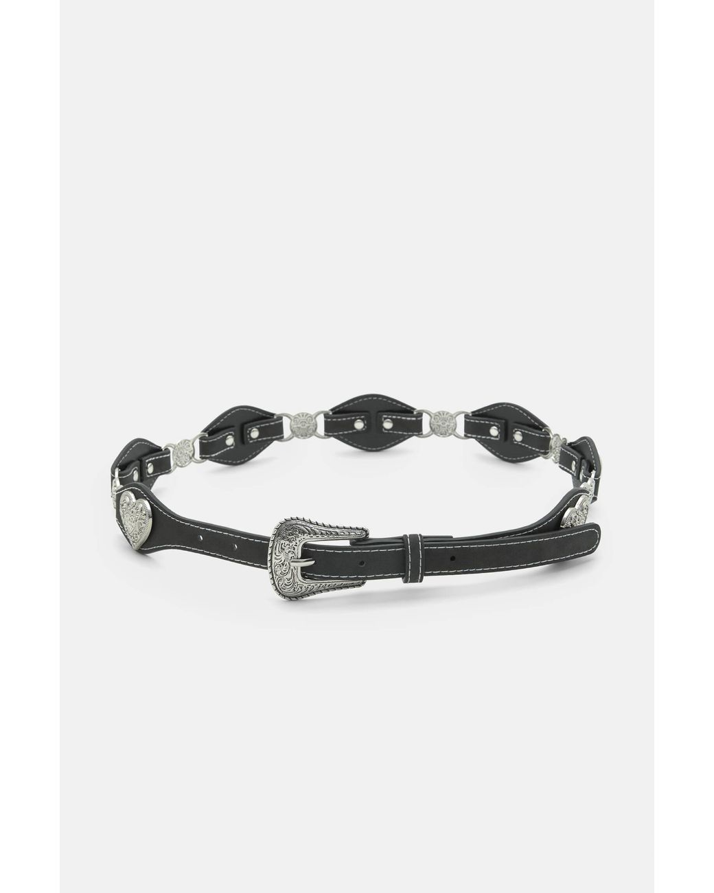Pull&Bear Heart Cowboy Belt in Black | Lyst UK