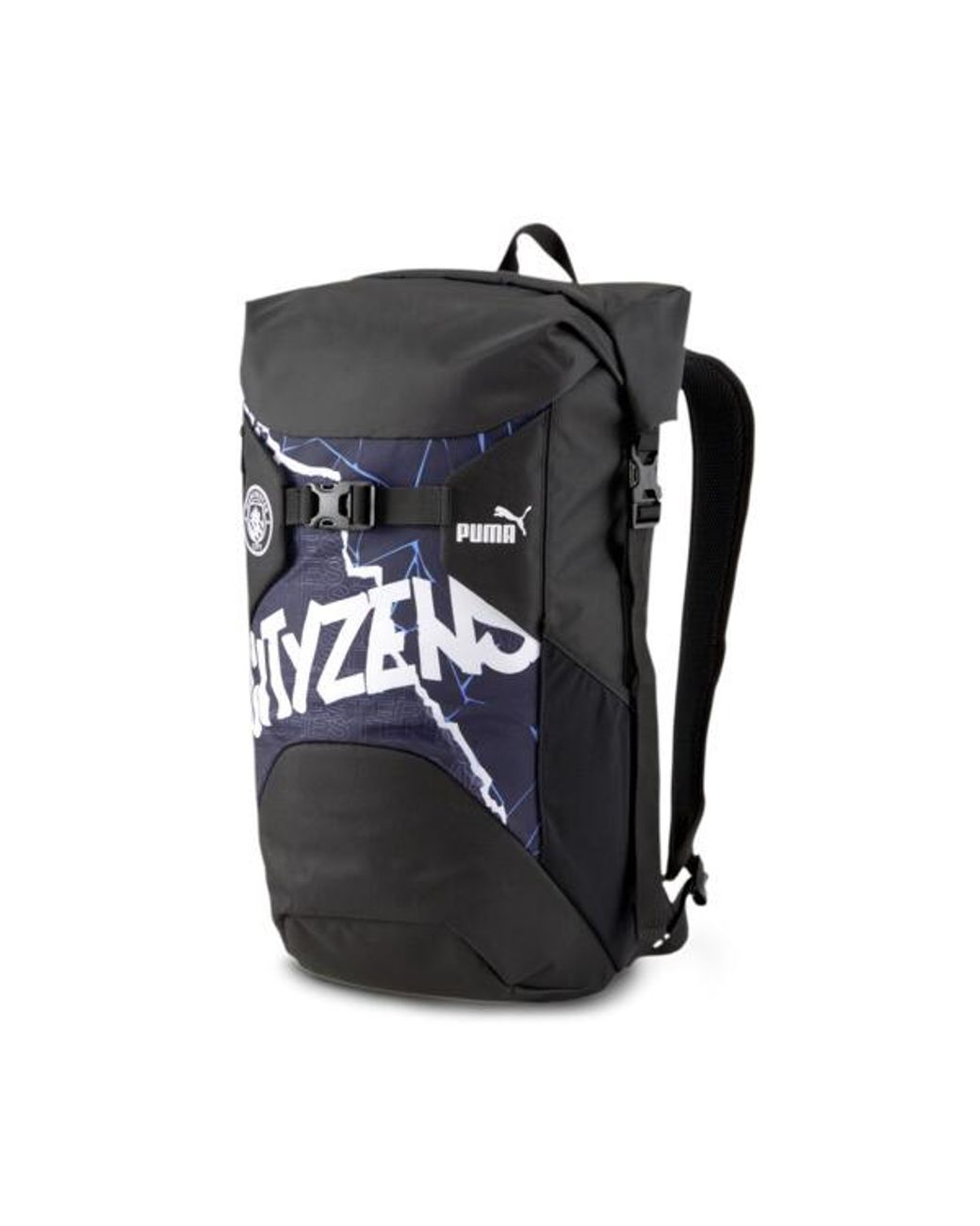 PUMA Manchester City Fc Ftblculture Rolltop Backpack in Black | Lyst
