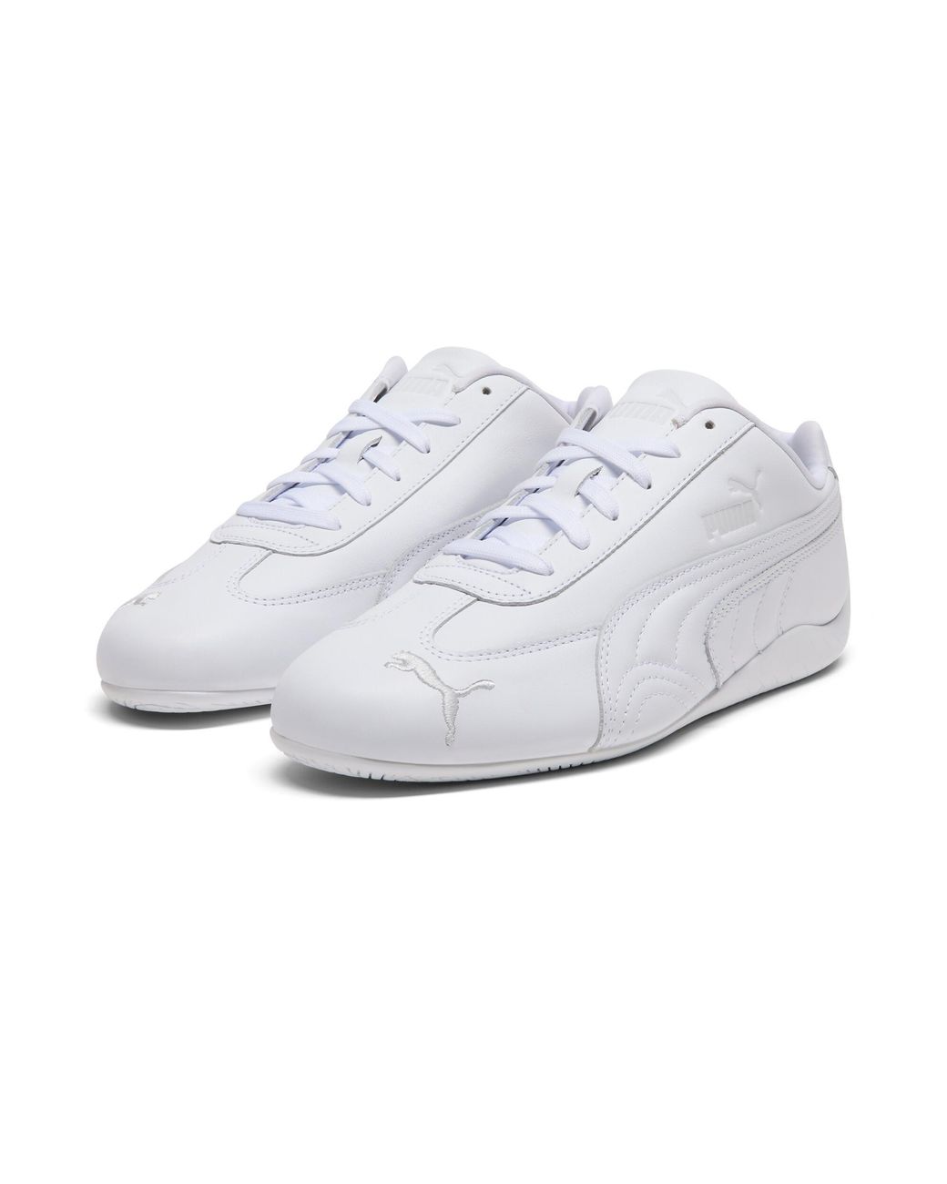 PUMA Speedcat Full Leather Shoes in White | Lyst