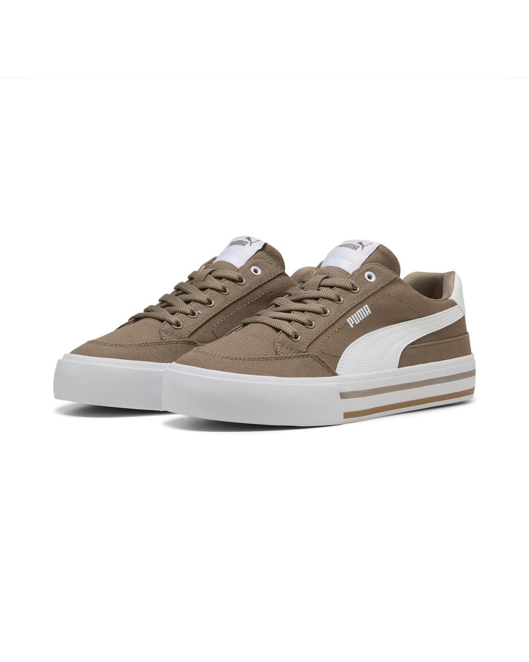 PUMA Court Classic Vulcanized Formstrip Sneakers in Brown for Men | Lyst