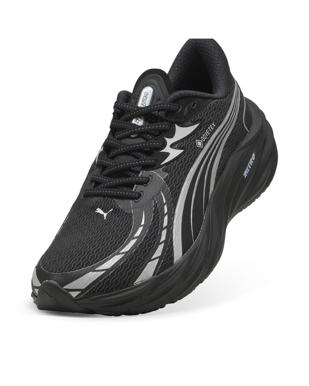 PUMA Velocity Nitroâ 4 Gore-Texâ Waterproof Road Running Shoes in Black ...