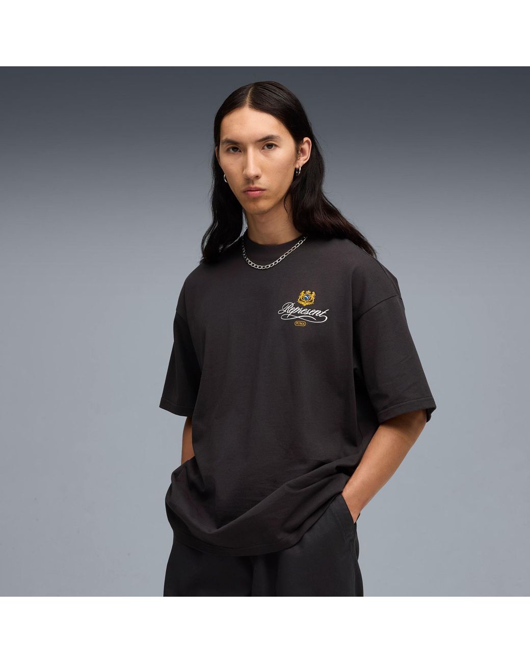 PUMA X Represent Graphic T-Shirt Flat Dark in Black for Men | Lyst UK