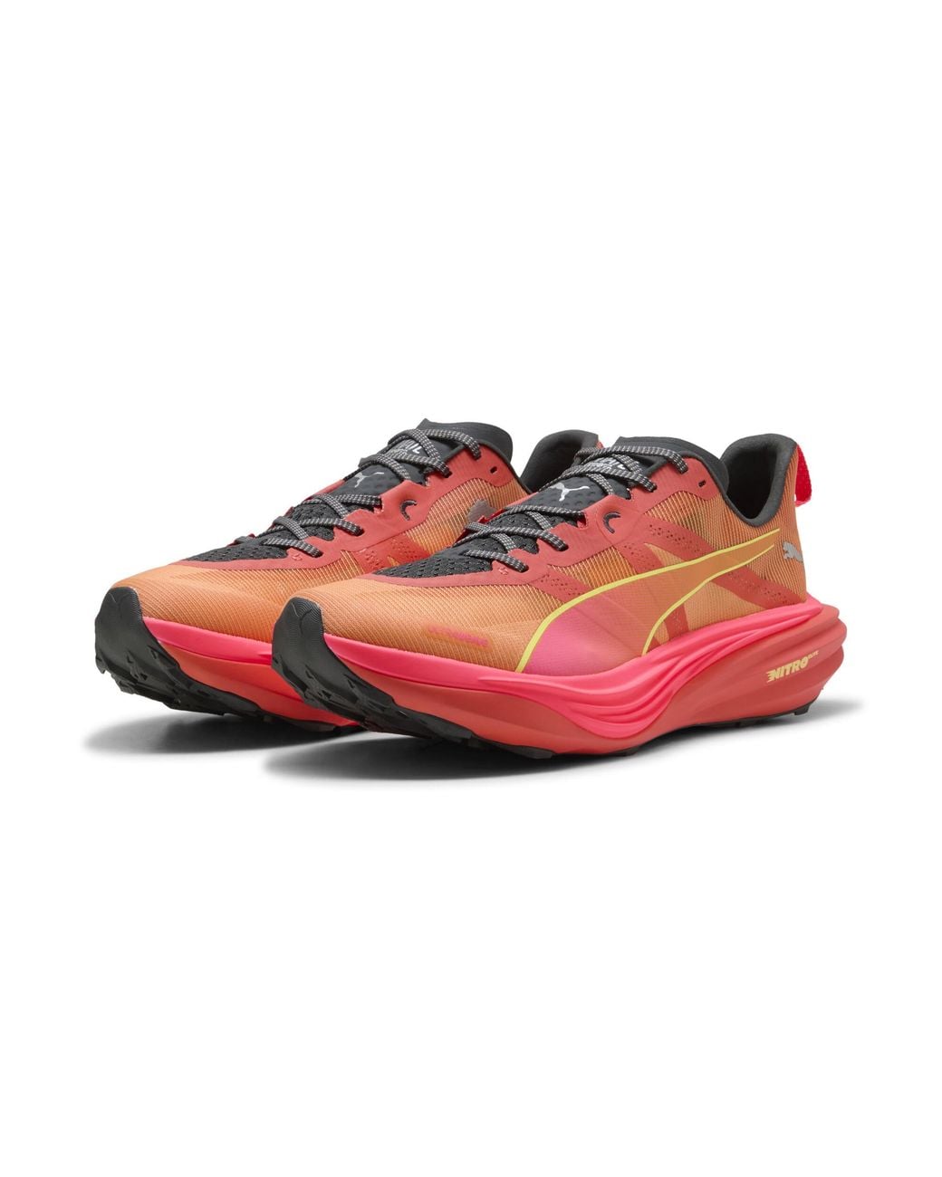 PUMA Deviate Nitroâ Elite Trail Running Shoes in Red for Men | Lyst