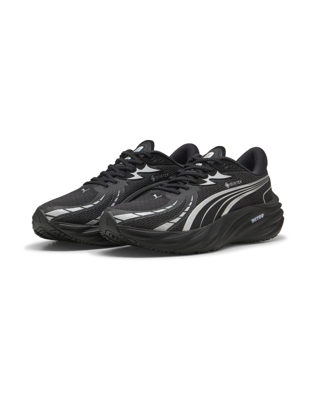 PUMA Velocity Nitroâ 4 Gore-Texâ Waterproof Road Running Shoes in Black ...
