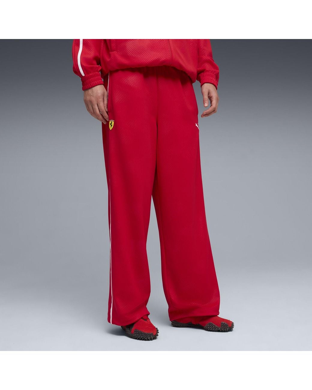 PUMA Scuderia Ferrari T7 Oversized Track Pants in Red for Men | Lyst UK