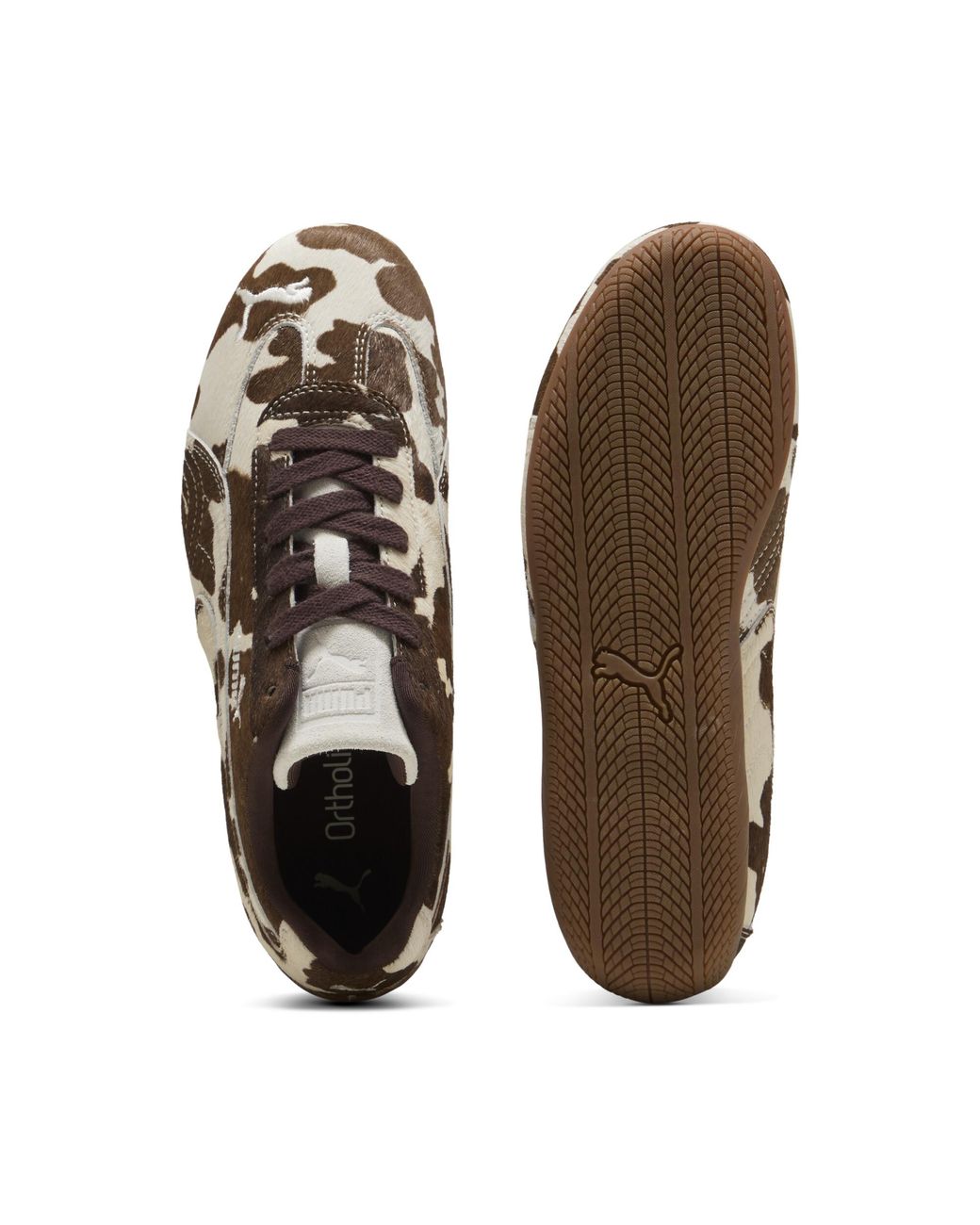 PUMA Speedcat Cow Print Animal Print Sneakers in Brown | Lyst