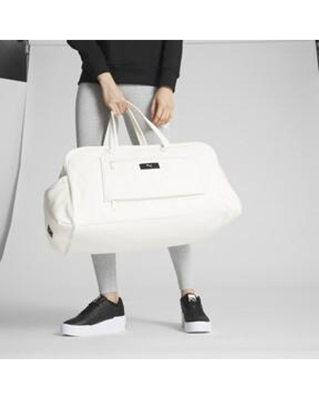PUMA Heritage Duffle Bag in White Lyst