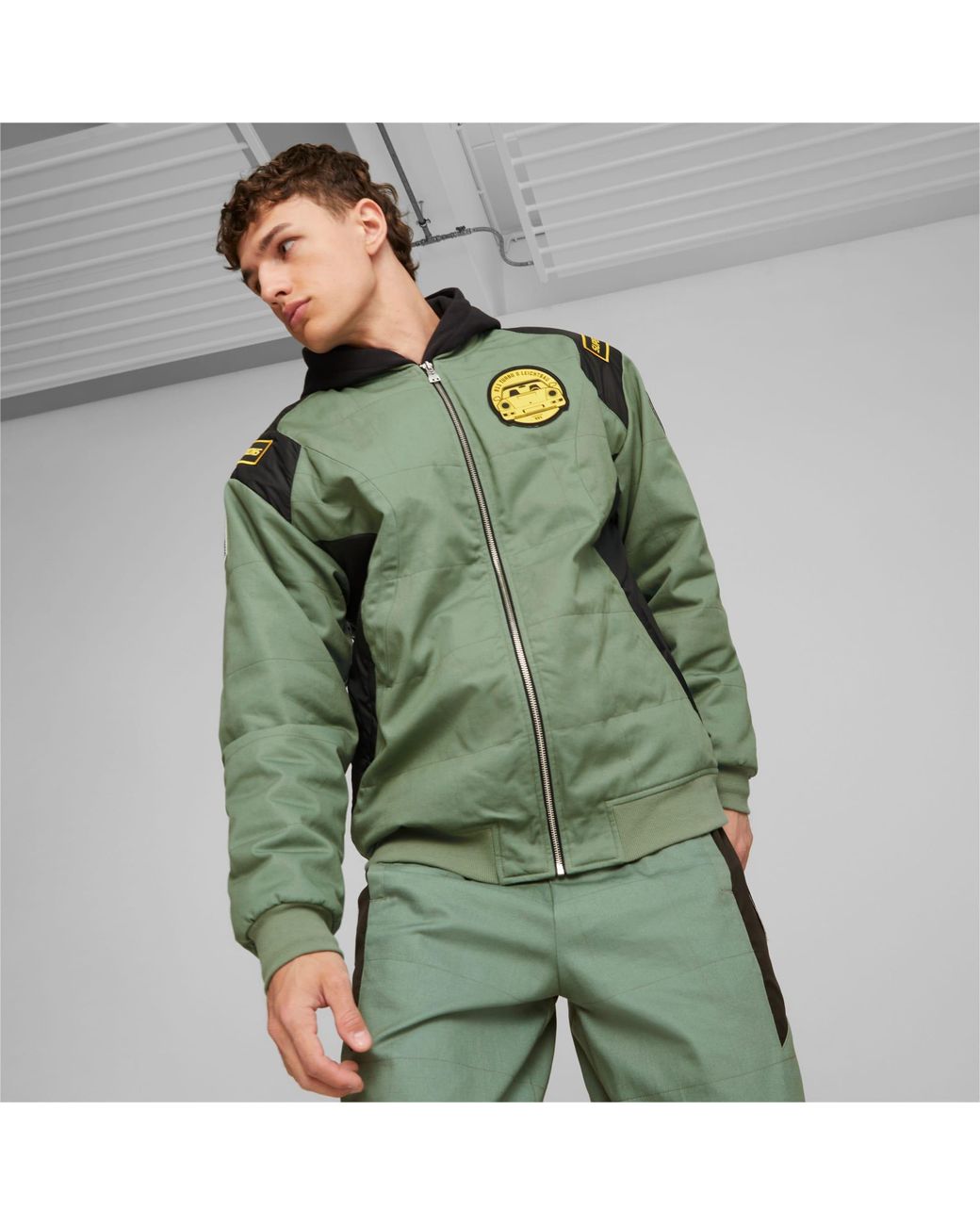 PUMA Porsche Legacy Garage Crew Jacket in Green for Men | Lyst UK