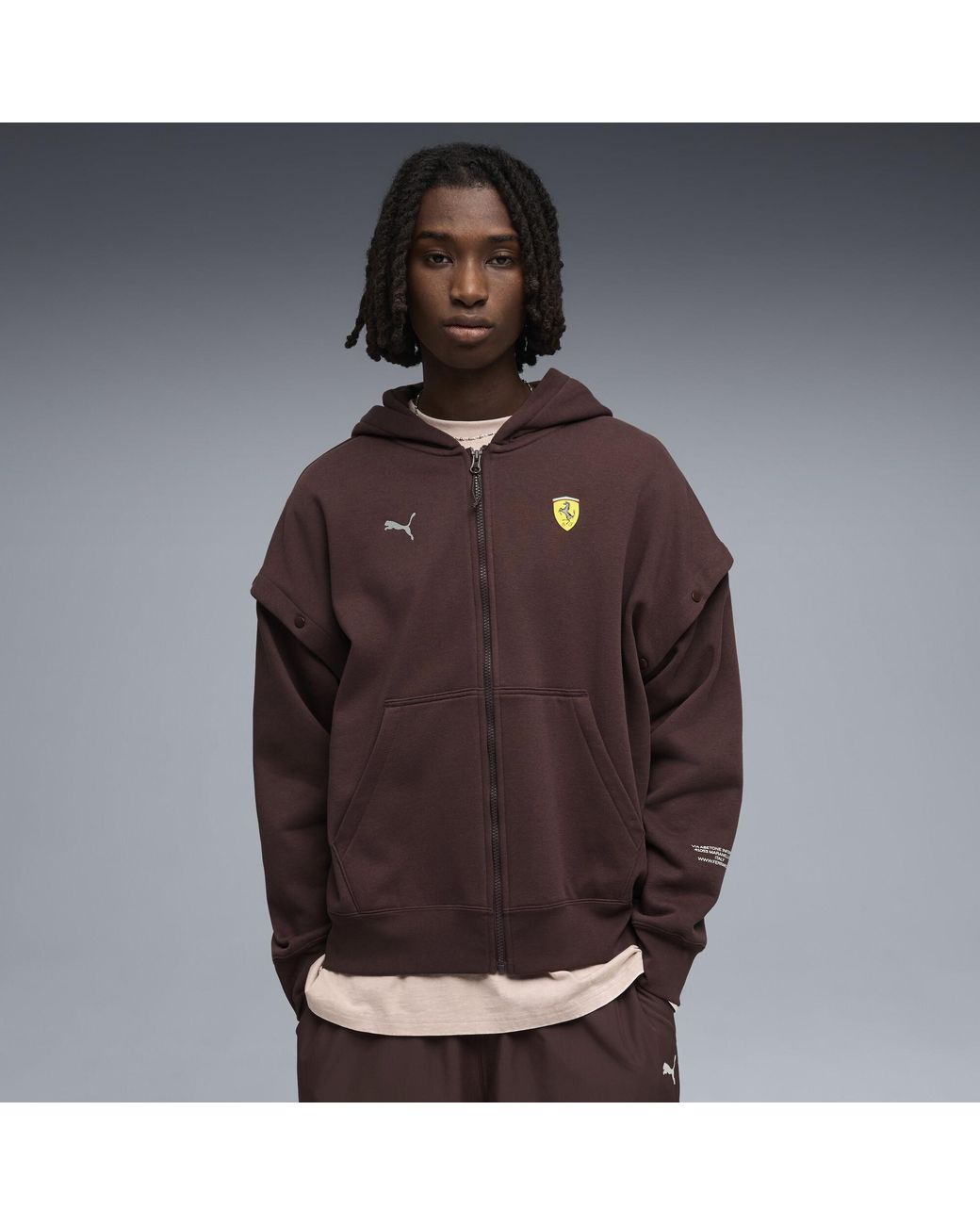 PUMA Scuderia Ferrari Premium Oversized Hoodie Shoes in Brown for Men ...