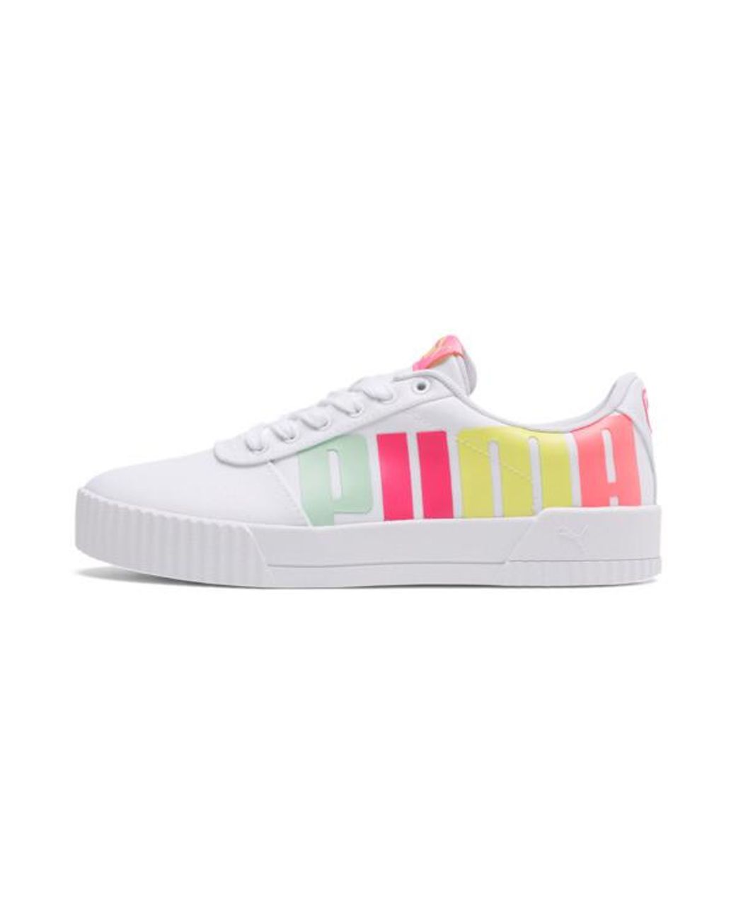 PUMA Carina Bold Print Sneakers in White | Lyst