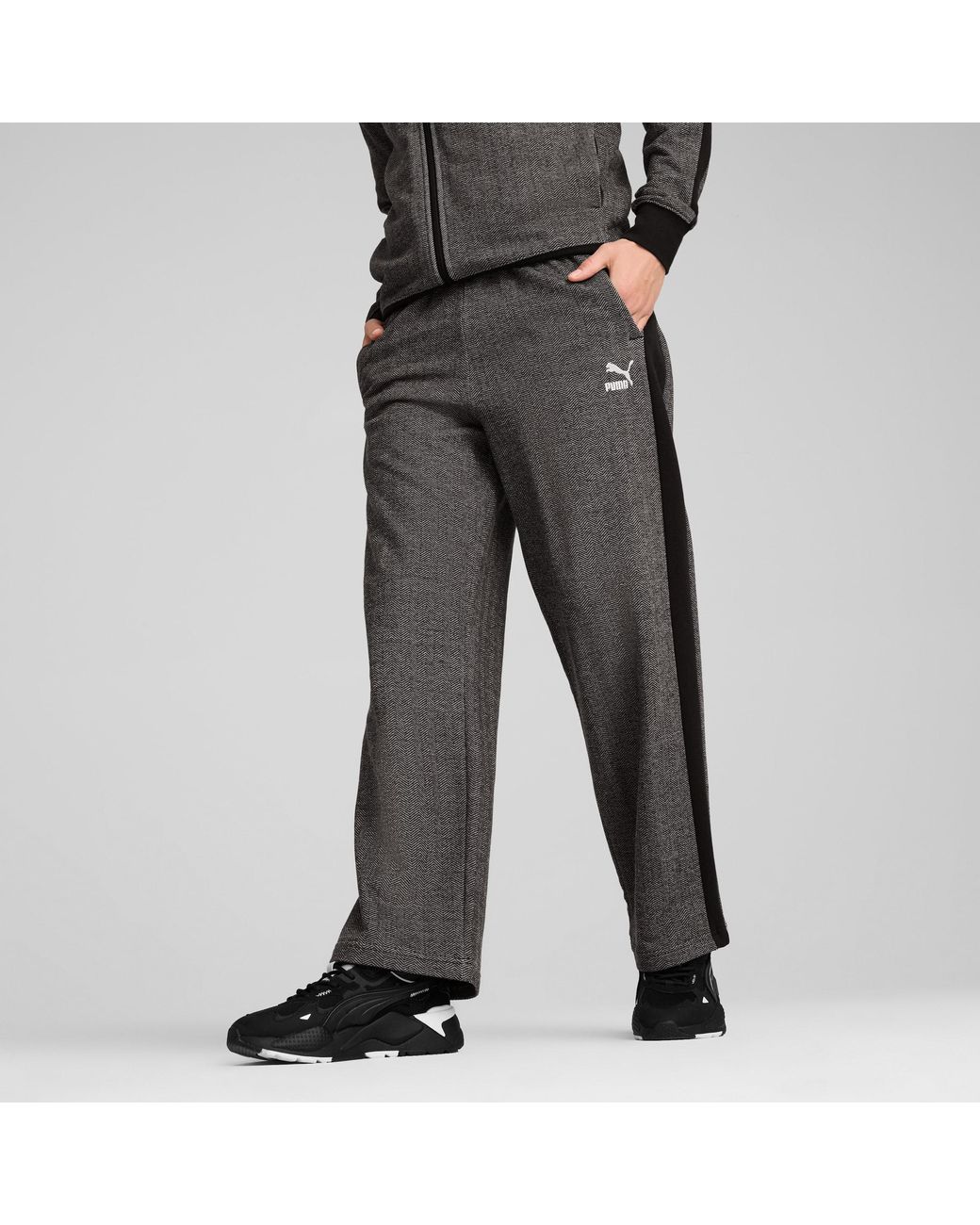PUMA T7 Relaxed Track Pants in Grey for Men Lyst UK