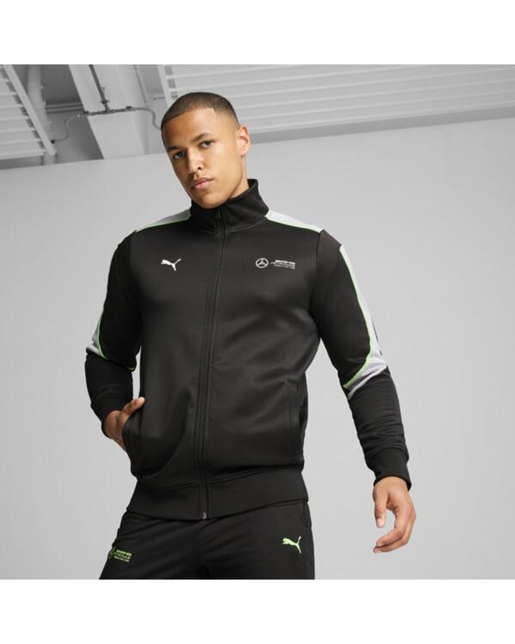 PUMA Mercedes-Amg Petronas F1Â Mt7+ Track Jacket in Black for Men | Lyst