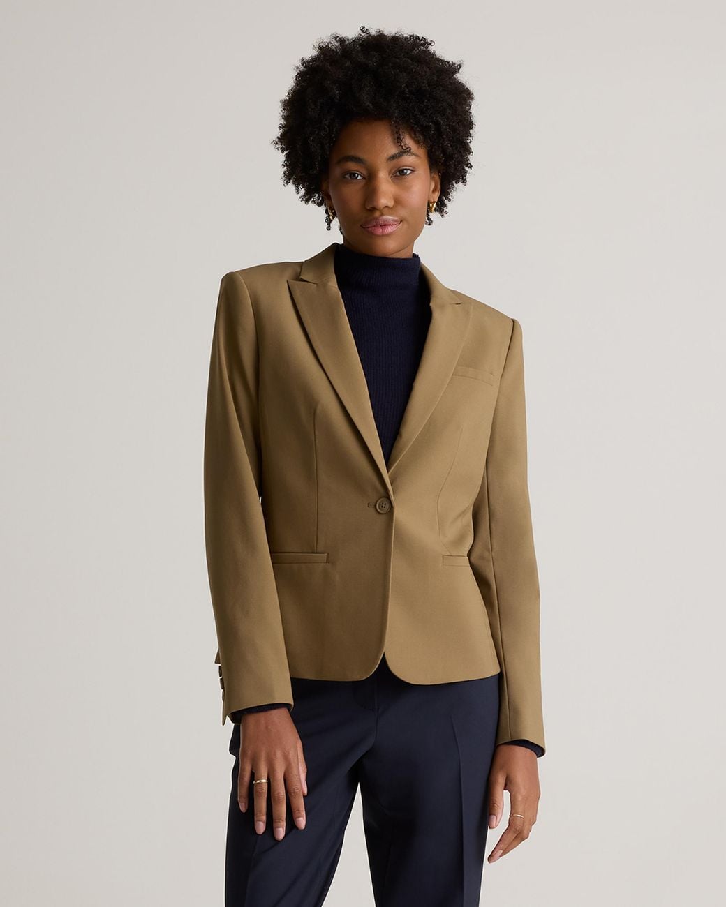 Quince Italian Wool Tailored Blazer in Natural | Lyst