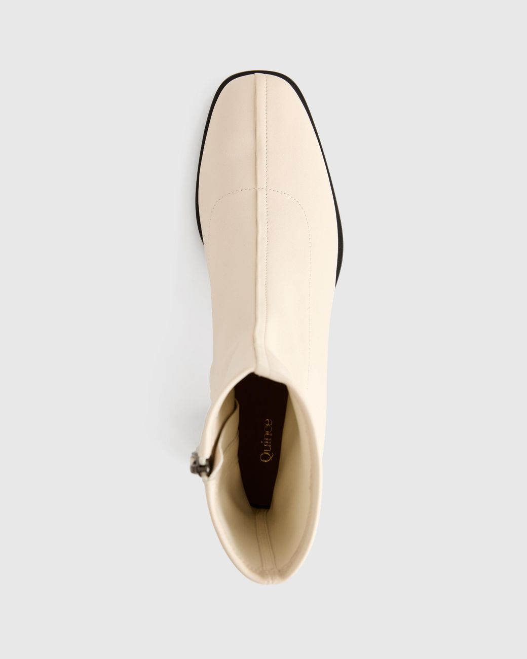 Quince Italian Leather Stretch Sock Bootie in White | Lyst