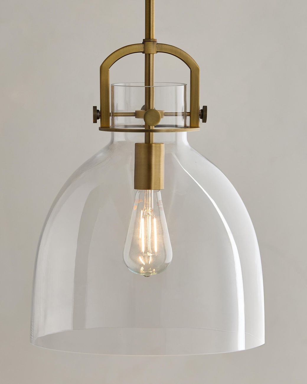 Quince - White Label Quince Minimalist Glass Bell Pendant Light in ...