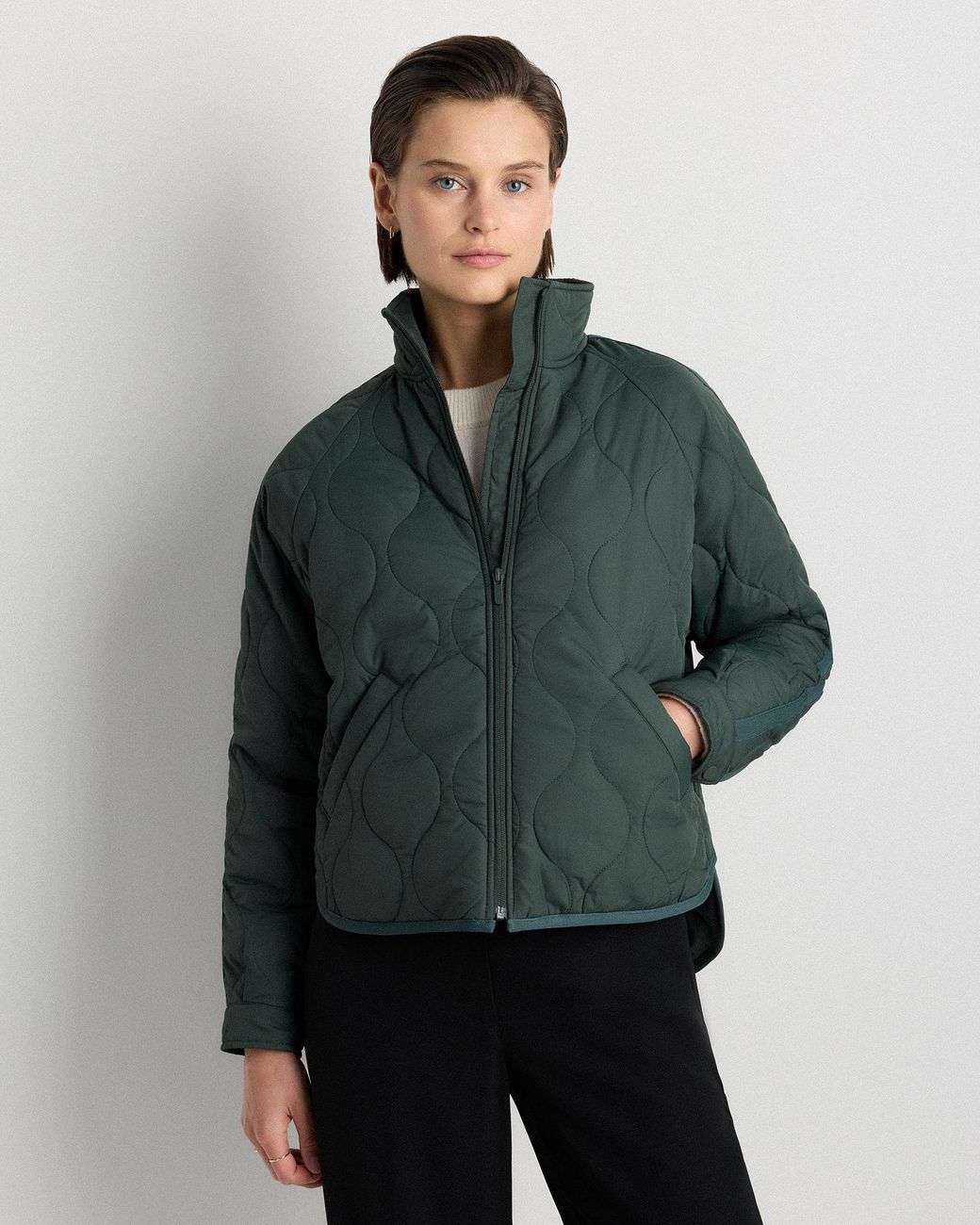 Quince Featherless Quilted Packable Puffer Jacket, Nylon in Green | Lyst