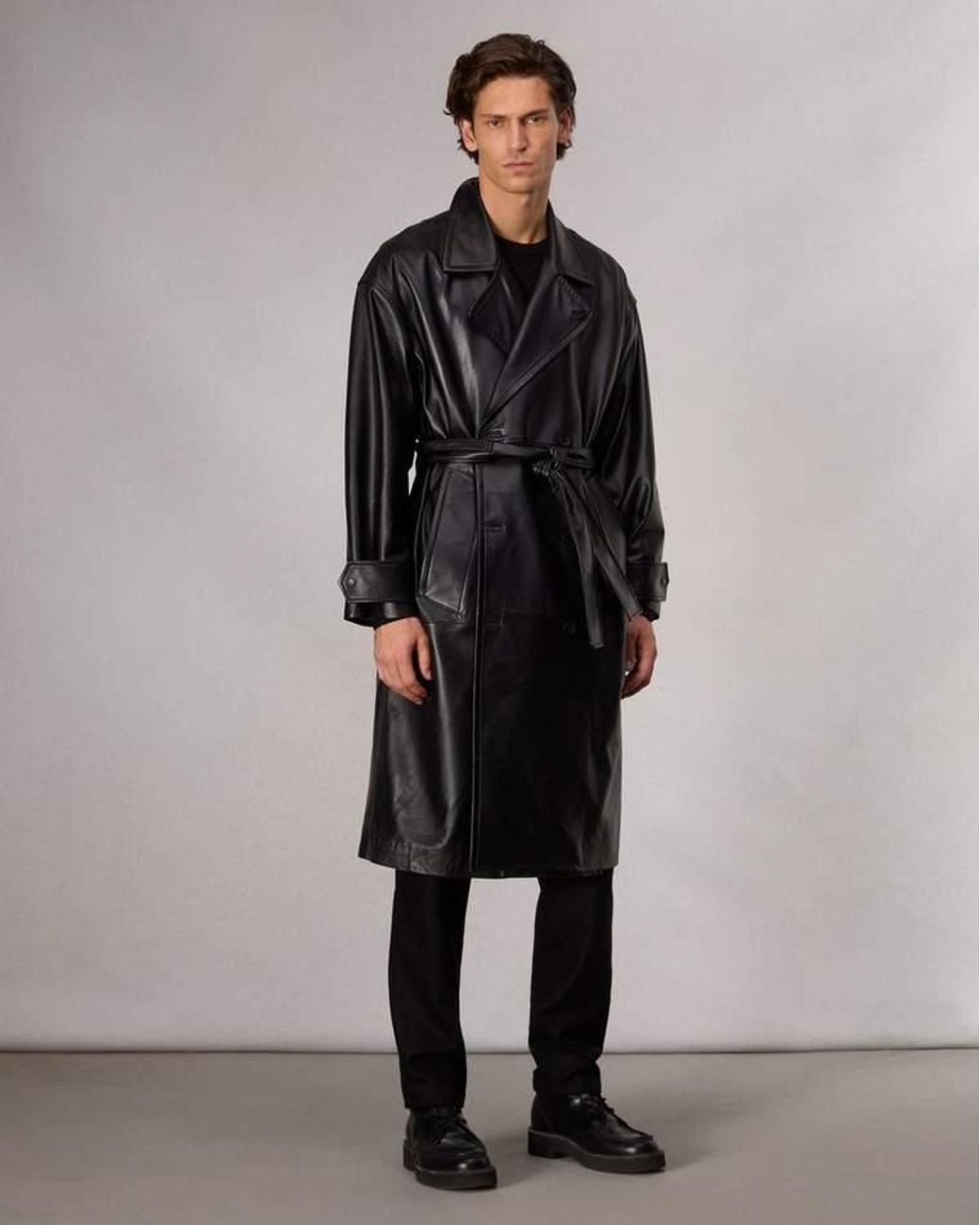 Rag & Bone Tyler Leather Trench Coat in Black for Men | Lyst