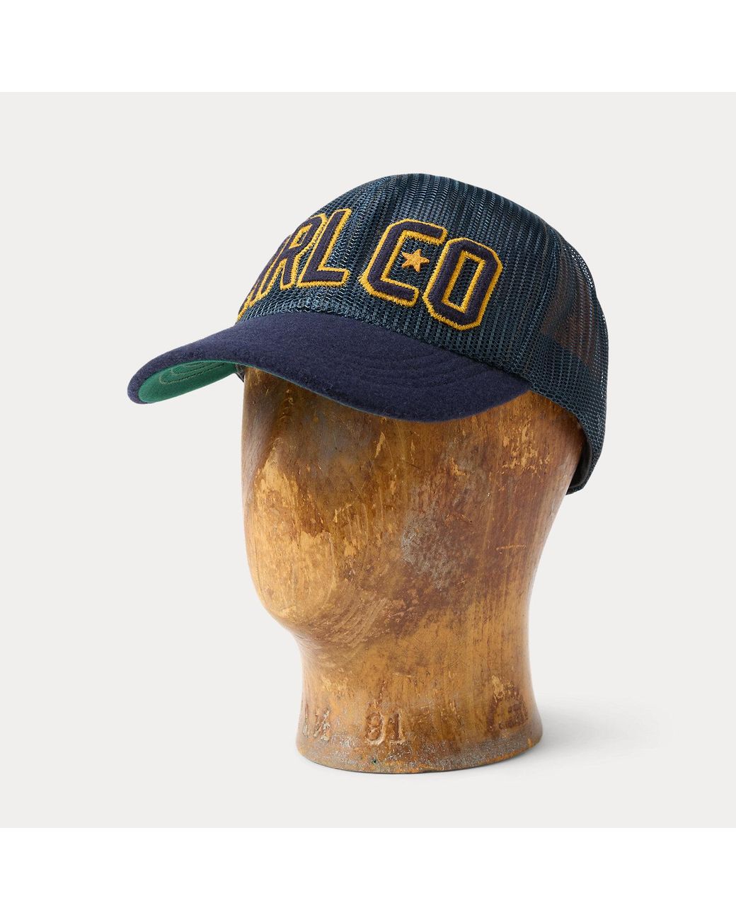 RRL Felt-Bill Mesh Trucker Cap in Blue for Men | Lyst
