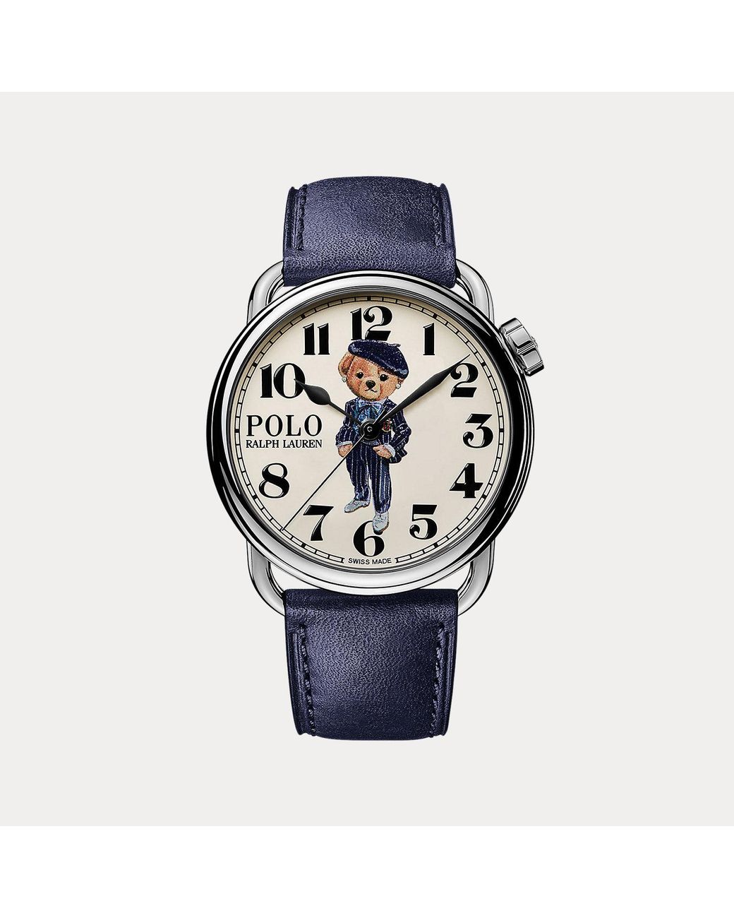Polo Ralph Lauren 38 Mm Ricky Pinstripes Polo Bear Watch in Blue | Lyst