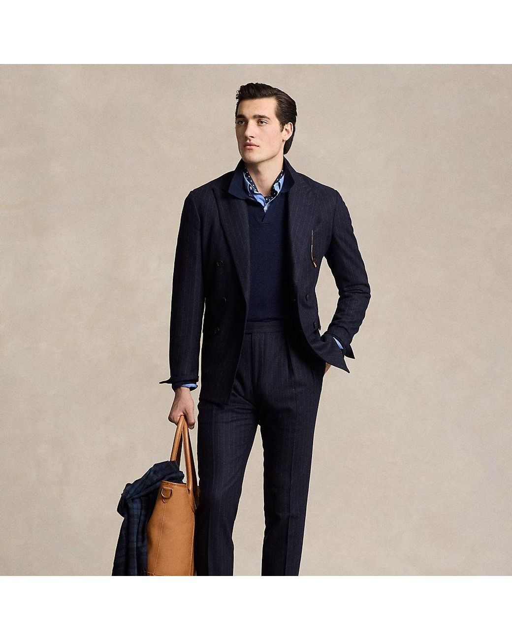 Polo Ralph Lauren Polo Tailored Chalk-Stripe Flannel Suit in Blue for ...