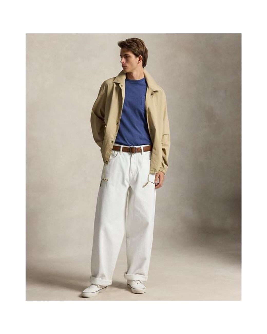 Polo Ralph Lauren Seersucker Coach's Jacket in Natural for Men | Lyst
