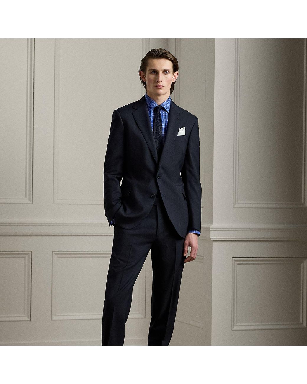 Ralph Lauren Gregory Hand-Tailored Wool Twill Suit in Blue for Men | Lyst
