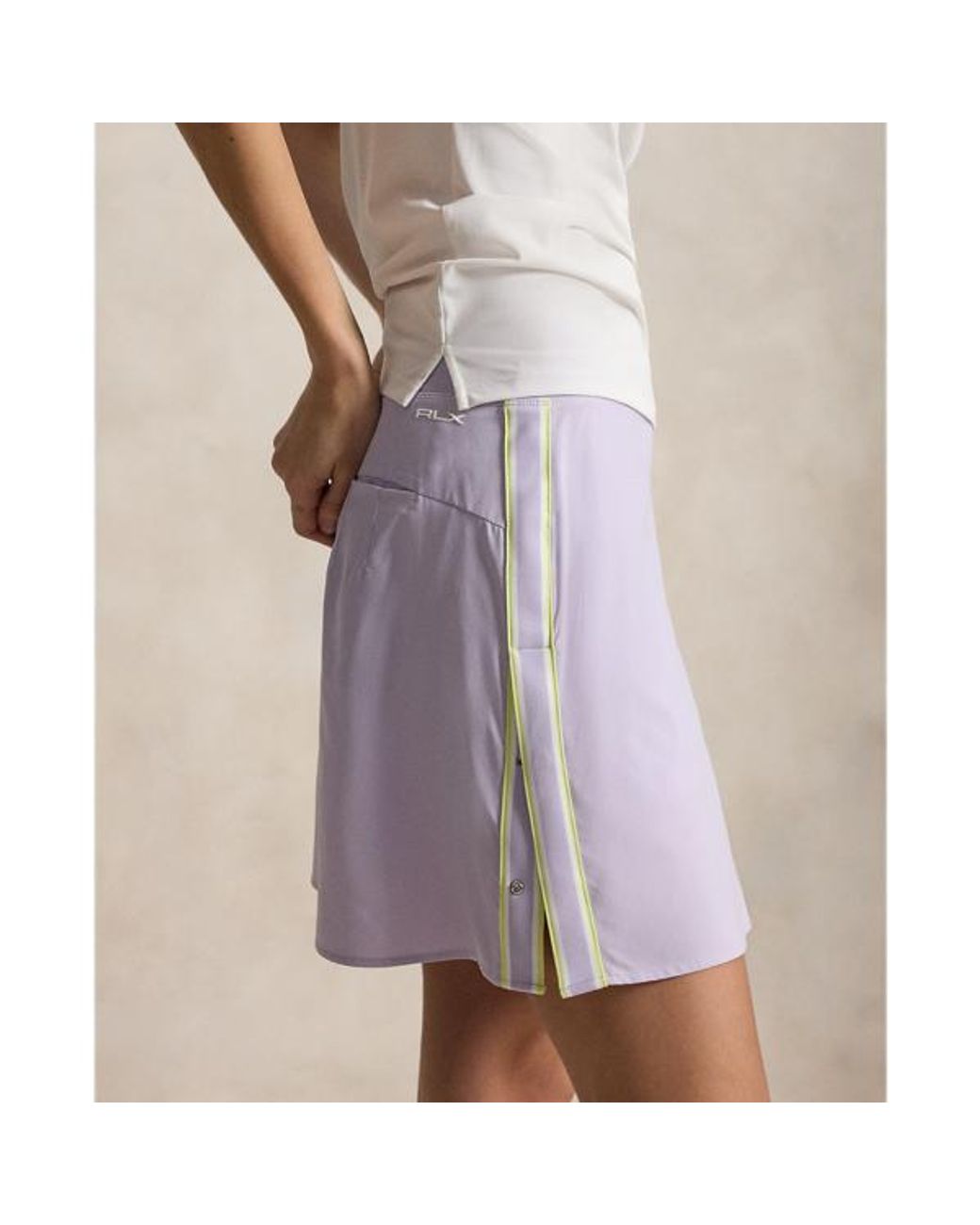 Ralph Lauren Snapped-Side Hem Performance Skort in Purple | Lyst