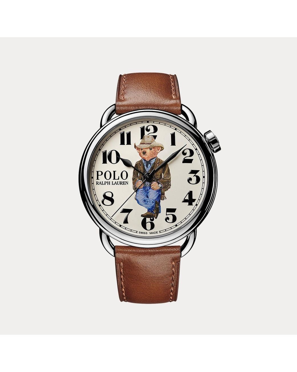 Polo Ralph Lauren 42 Mm Cowboy Polo Bear Watch in Black for Men | Lyst UK