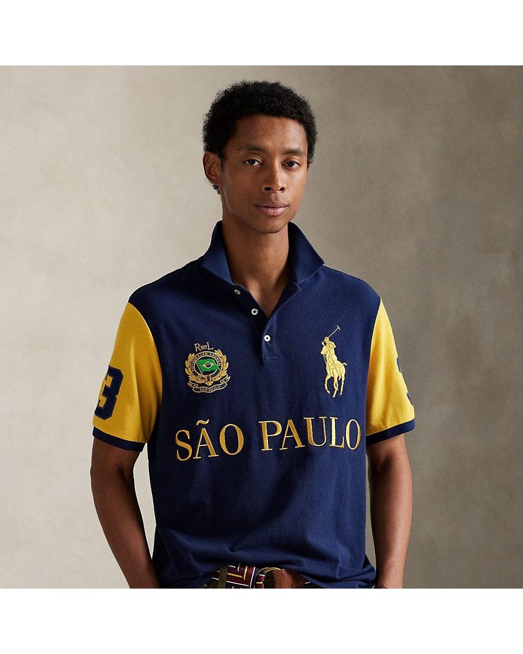 Ralph Lauren Classic Fit São Paulo Mesh Polo Shirt in Blue for Men | Lyst