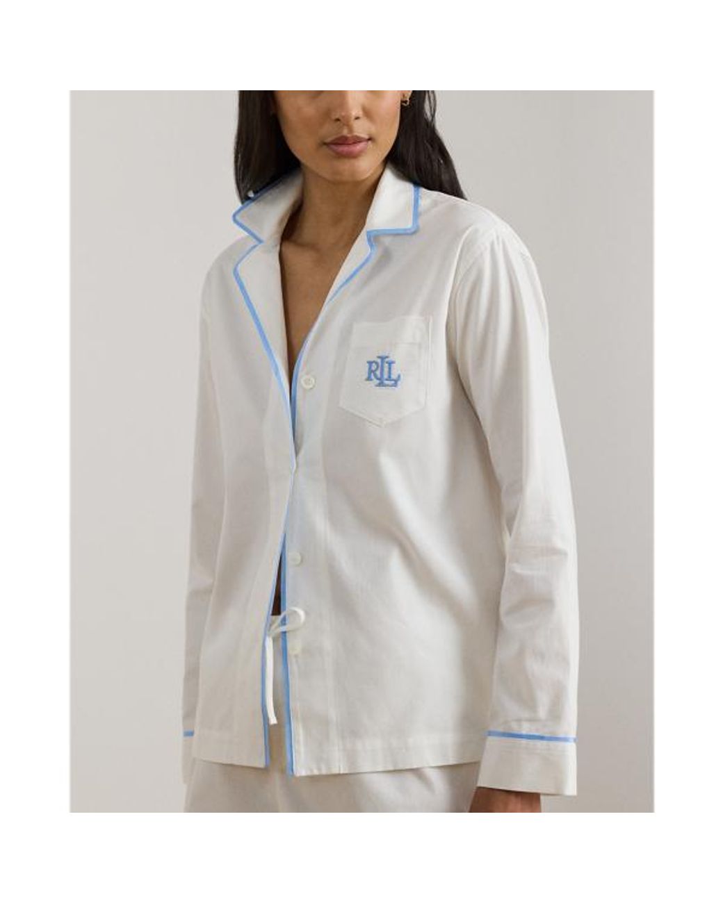 Ralph Lauren Cotton Herringbone Boxer Sleep Set in White | Lyst