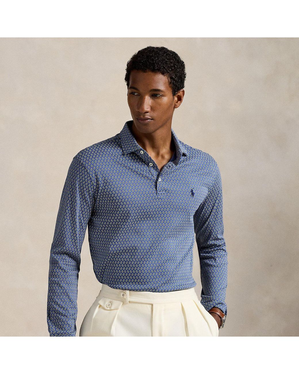Ralph Lauren Classic Fit Soft Cotton Polo Shirt in Blue for Men | Lyst