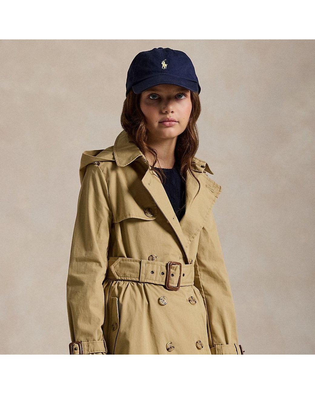 Polo Ralph Lauren Ralph Lauren Girl's Hooded Trench Coat in Natural | Lyst