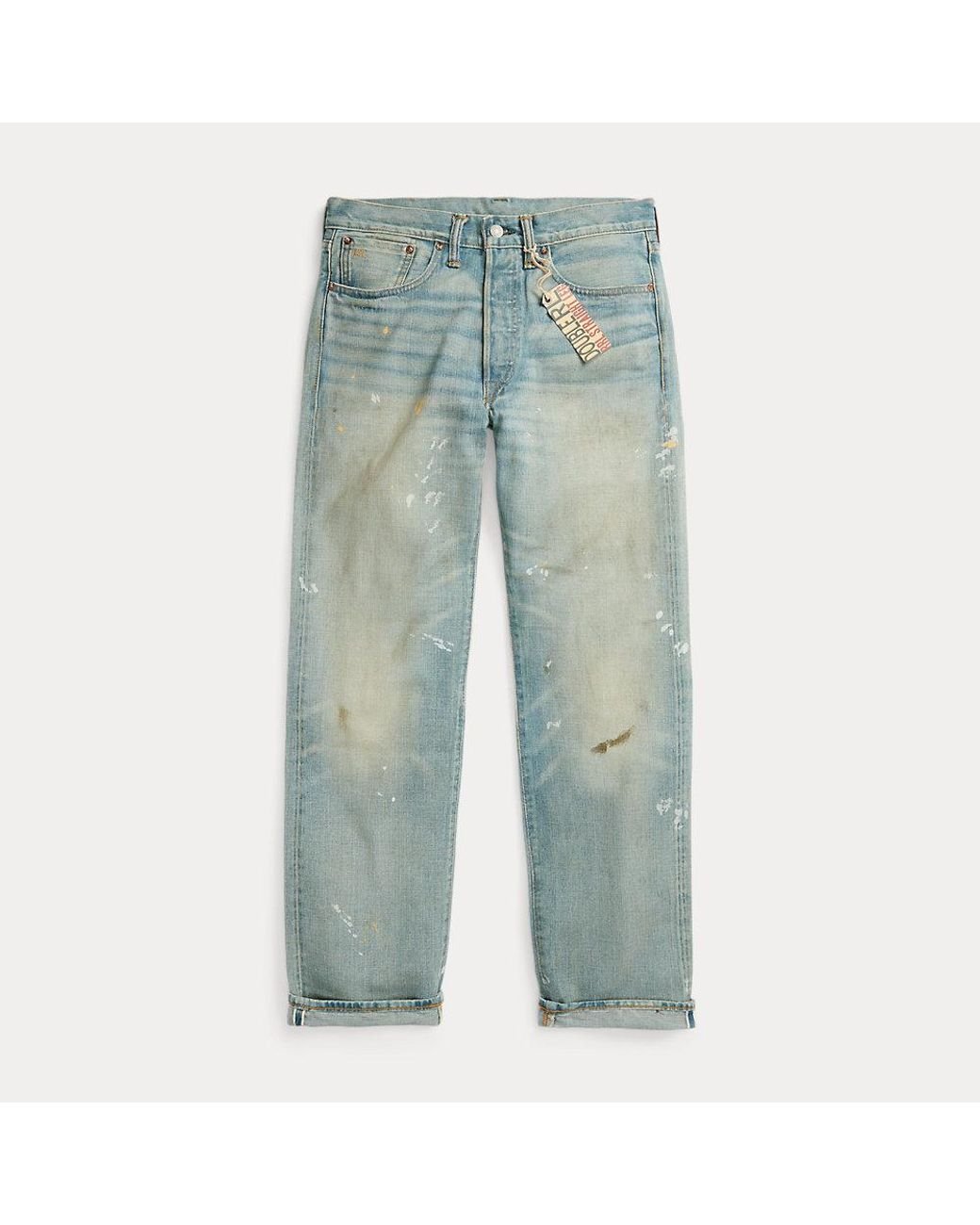 RRL Straight Fit Camden Selvedge Jean in Blue for Men | Lyst UK