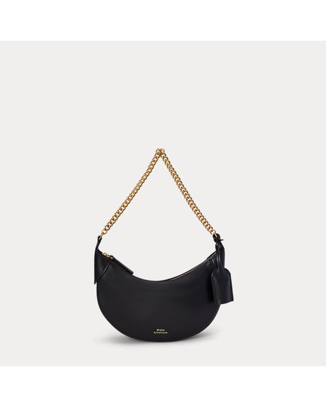 Polo Ralph Lauren Polo Id Leather Mini Chain Bag in Black | Lyst