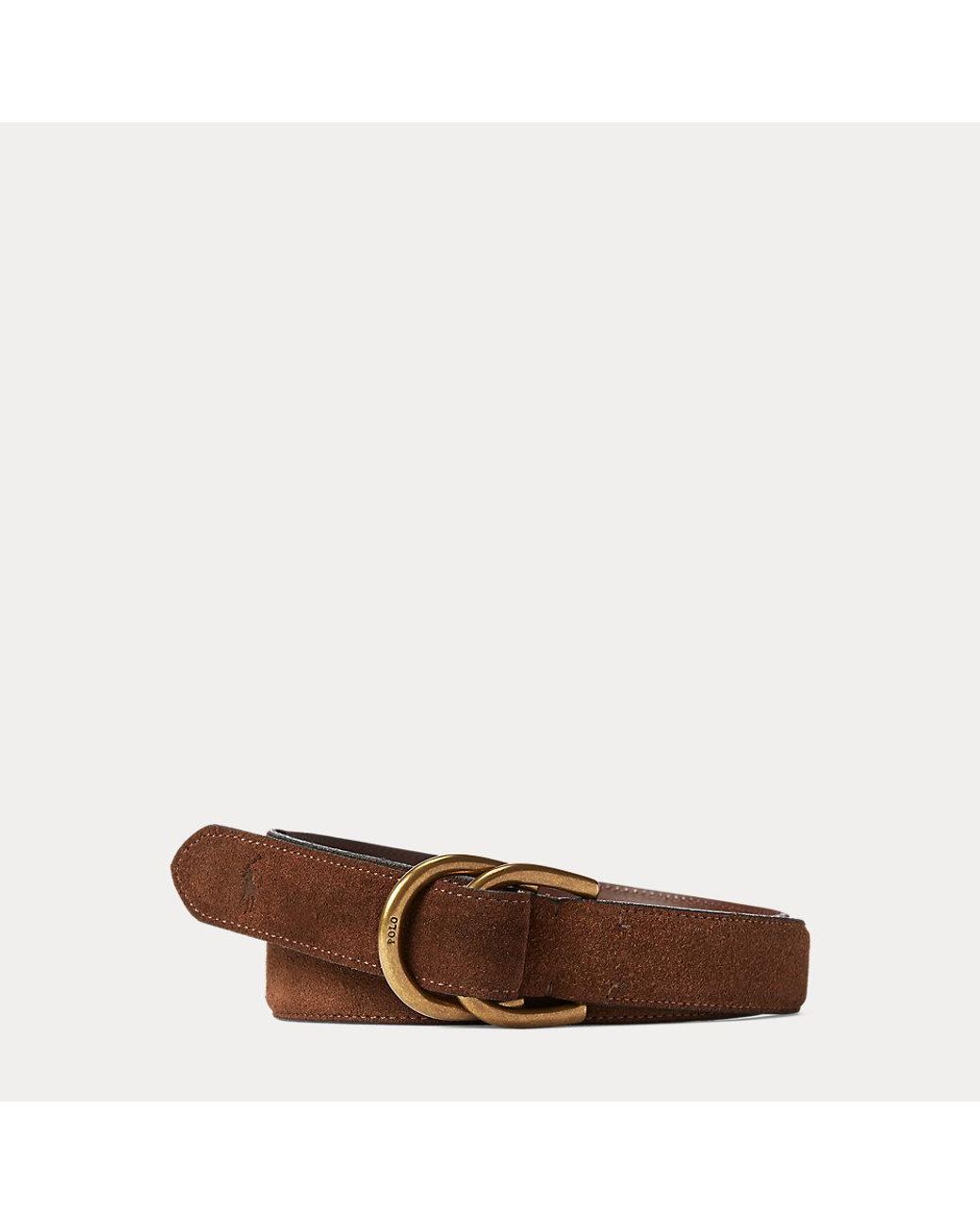 Polo Ralph Lauren Suede D-ring Belt in Brown for Men | Lyst UK