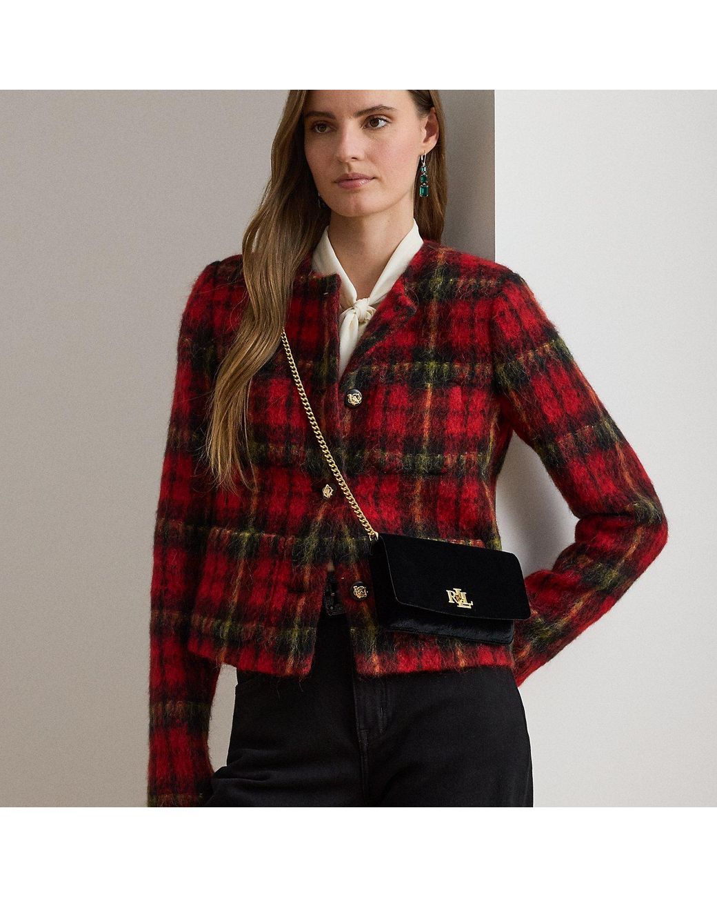 Ralph Lauren Ralph Lauren Velvet Crossbody Turn-Lock Tech Case in Red ...