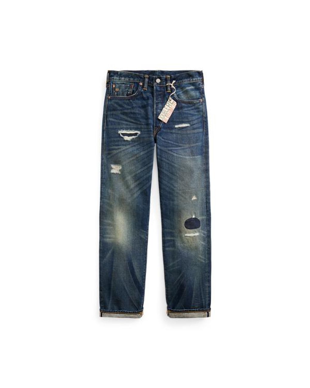 RRL Straight Fit Hawley Selvedge Jean in Blue for Men | Lyst