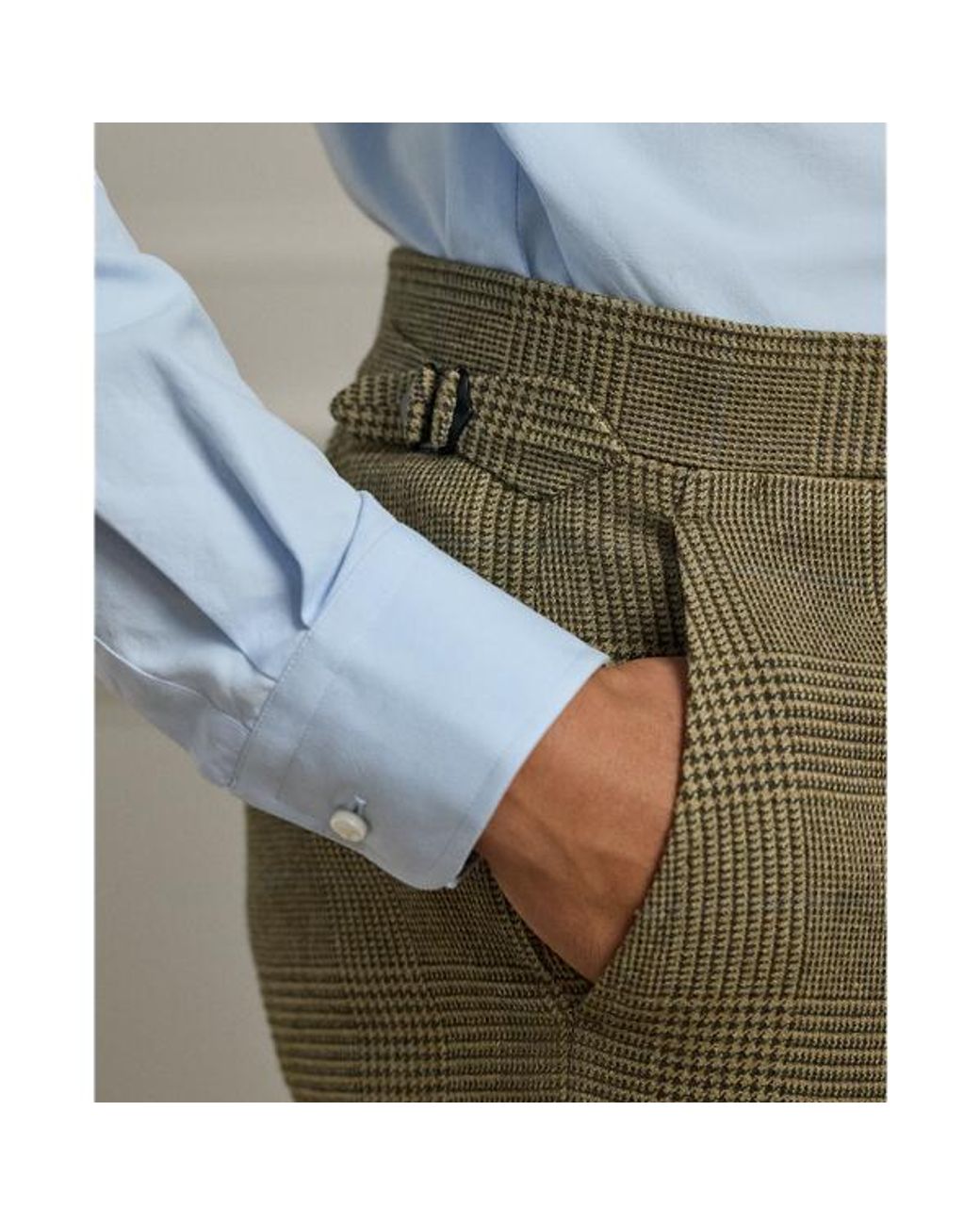 Ralph Lauren Gregory Hand-Tailored Plaid Suit Trouser in Green for Men ...