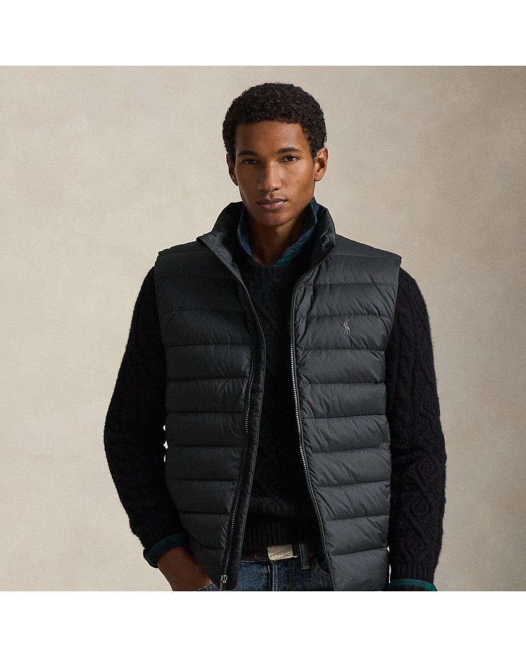 Polo Ralph Lauren The Colden Packable Down Vest in Black for Men | Lyst