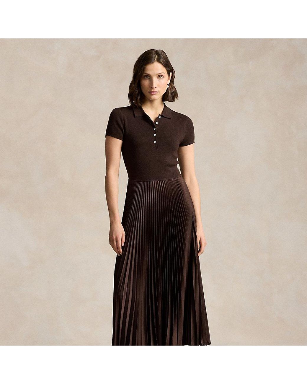 Polo Ralph Lauren Polo Jumper-Bodice Midi Dress in Black | Lyst