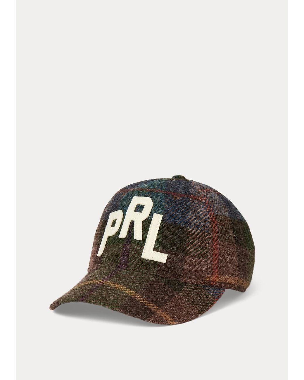 Polo Ralph Lauren Plaid Wool-alpaca Tweed Ball Cap in Black for Men ...