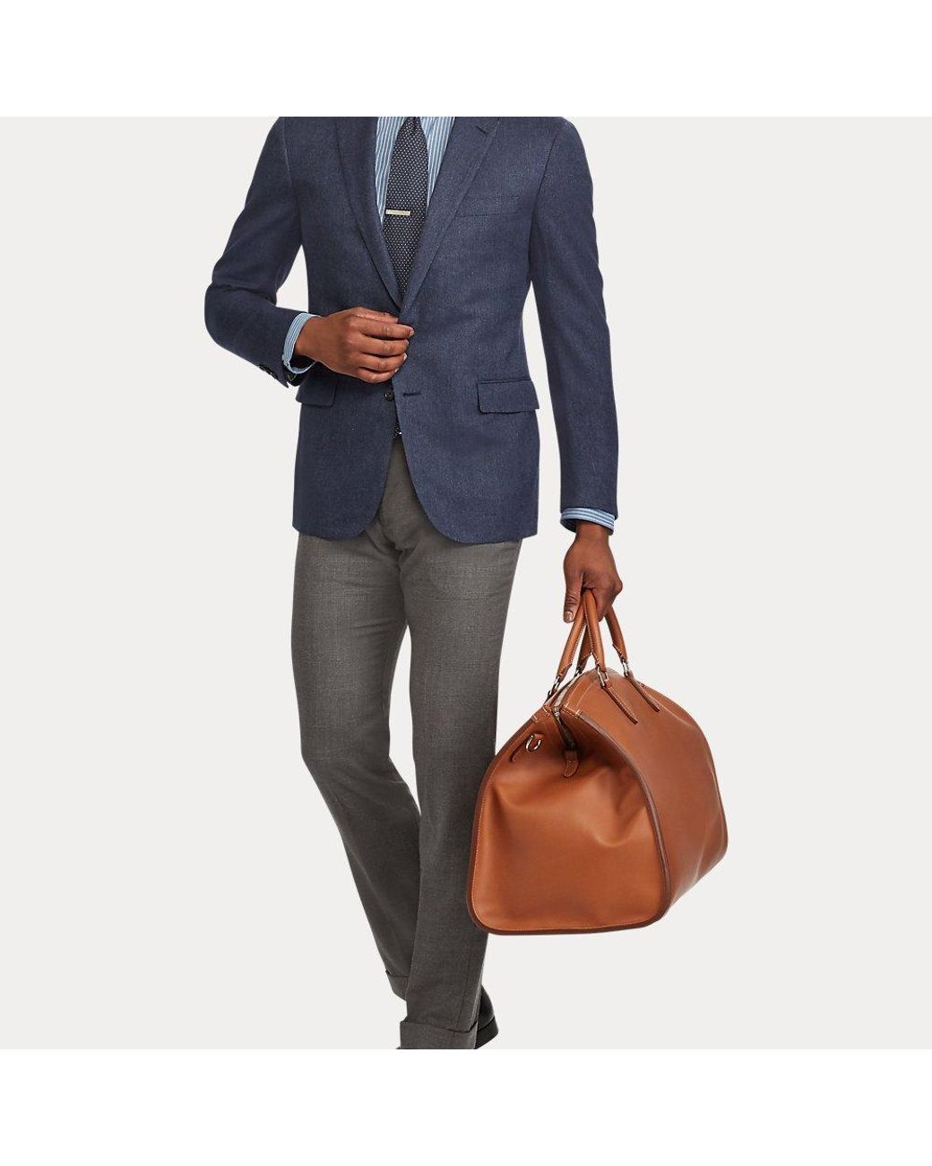 Ralph Lauren Purple Label Calfskin Duffel in Blue for Men | Lyst