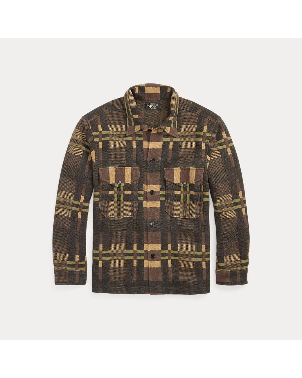 Ralph Lauren Ralph Lauren Patterned Jacquard Overshirt in Green for Men ...