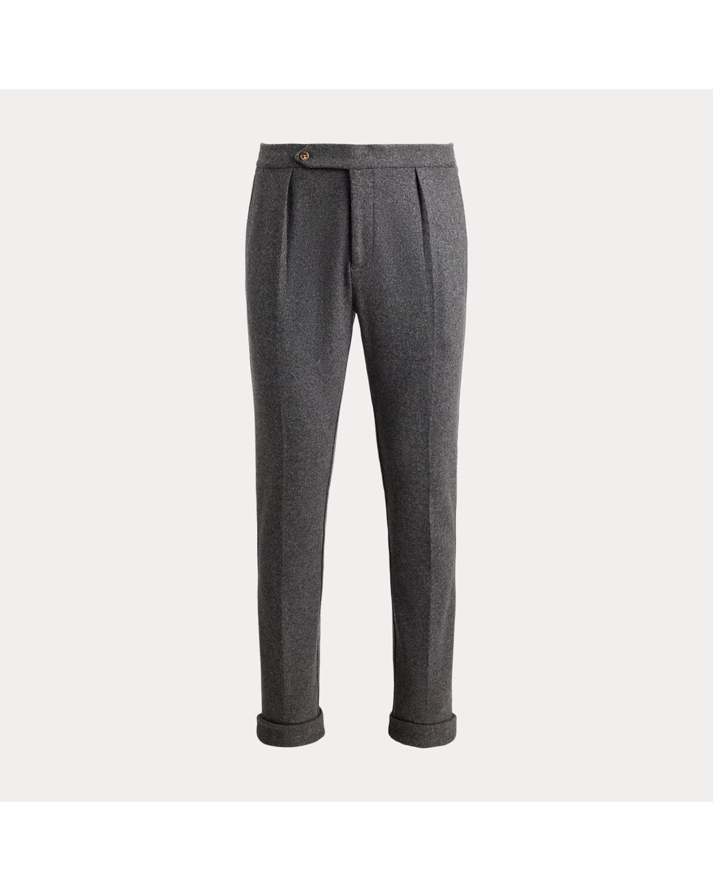 Polo Ralph Lauren Knit Flannel Suit Trouser in Black for Men | Lyst UK