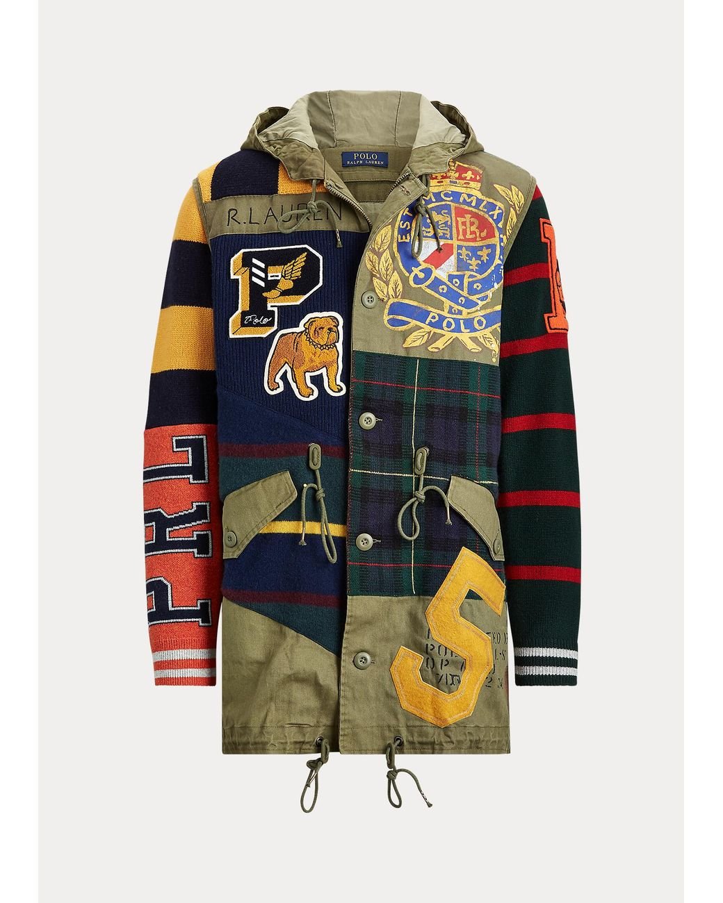 Polo Ralph Lauren Patchwork Marsh Coat in Blue for Men | Lyst UK