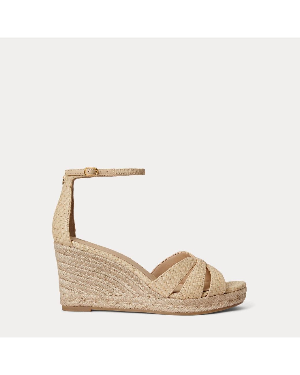 Ralph Lauren Nellie Raffia Espadrille in Natural | Lyst