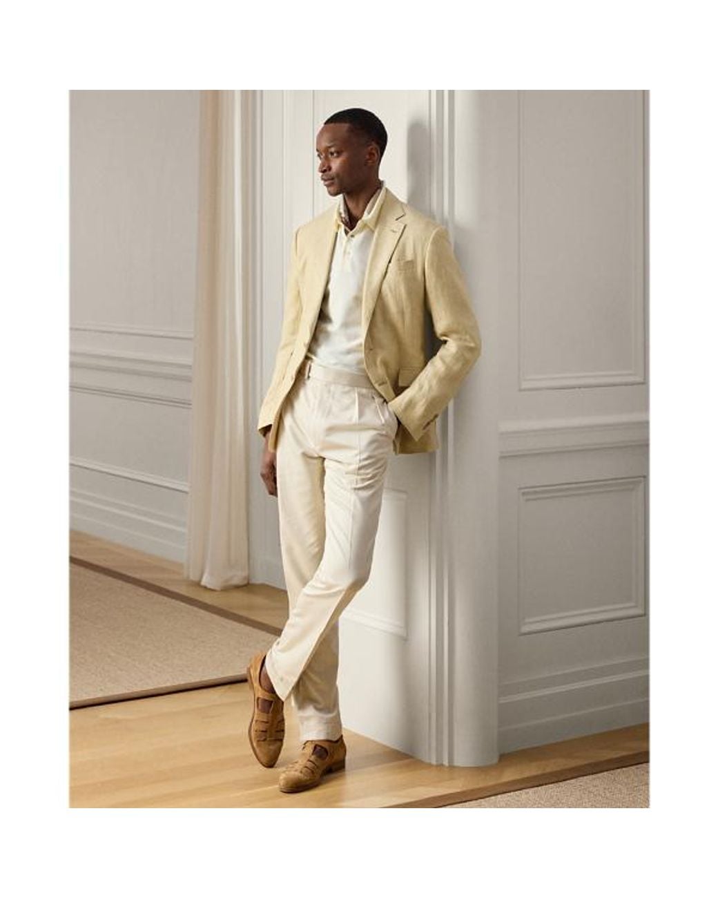 Ralph Lauren Kent Hand-Tailored Linen Suit Jacket in Natural for Men | Lyst