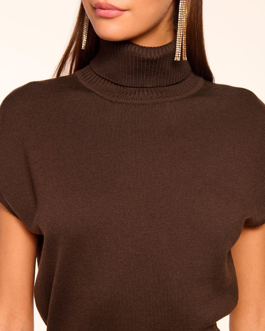 Ramy Brook Natalie Merino Turtleneck Midi Dress in Natural | Lyst