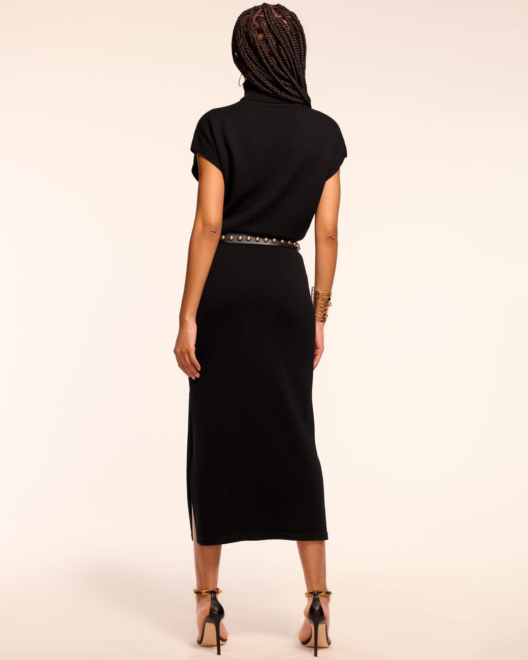 Ramy Brook Natalie Merino Turtleneck Midi Dress in Natural | Lyst